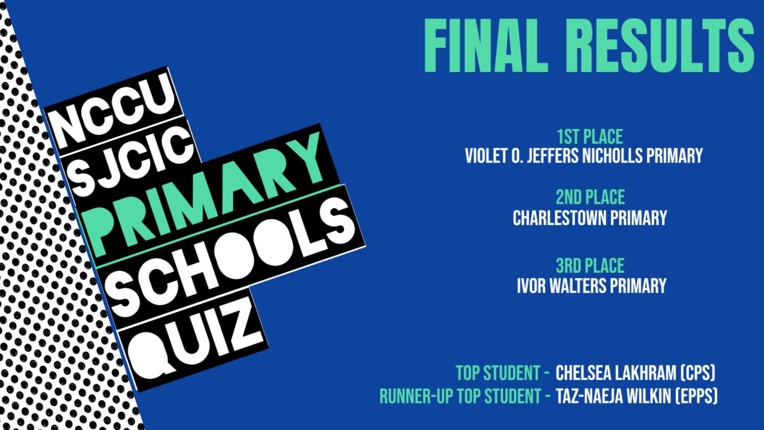 VOJN Tops NCCU SJCIC Primary Schools Quiz for 2nd year – VON Radio